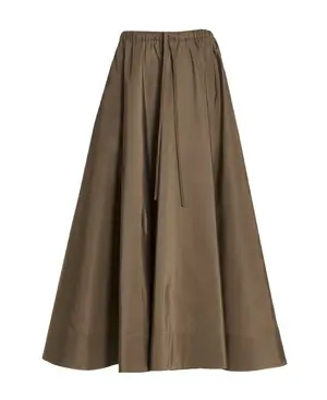 Valentino Garavani A-line Drawstring-waist Skirt - Brown