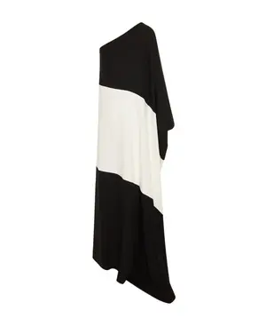Valentino Garavani Two-tone One-shoulder Gown - Black