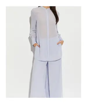 Emporio Armani Stand Collar Longline Top