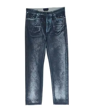 Stone Island Logo Patch Straight Leg Jeans - Navy
