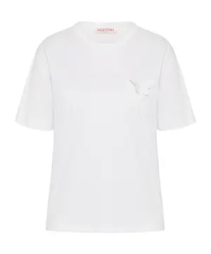 Valentino Garavani Embroidered Jersey T-shirt - White