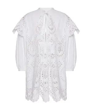 Valentino Garavani Broderie Anglaise Cotton Minidress - White