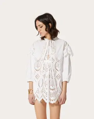 Valentino Garavani Broderie Anglaise Cotton Minidress