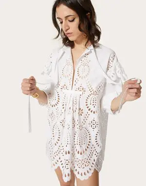 Valentino Garavani Broderie Anglaise Cotton Minidress