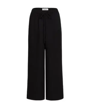 Valentino Garavani Tied-waist Wide-leg Trousers - Black