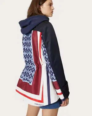 Valentino Garavani Foulard Archive Print Peacoat