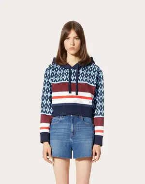 Valentino Garavani Logo-print Striped Hoodie