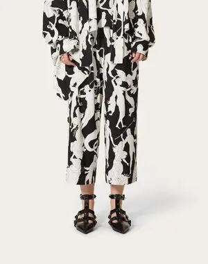Valentino Garavani Printed Cropped Trousers