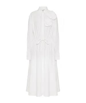 Valentino Garavani Floral Appliqué Shirtdress - White