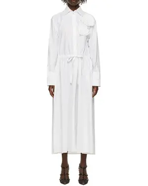 Valentino Garavani Floral Appliqué Shirtdress
