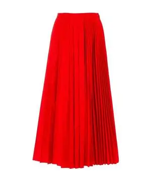 Valentino Garavani Fully Pleated Midi Skirt - Red