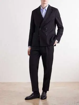 Officine Générale Leon Double-breasted Virgin Wool Suit Jacket