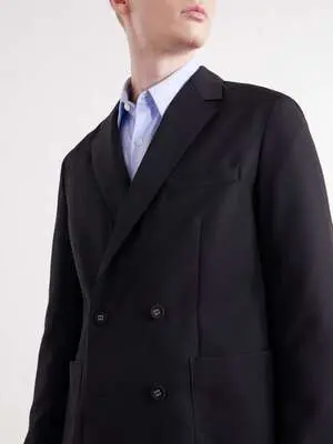 Officine Générale Leon Double-breasted Virgin Wool Suit Jacket