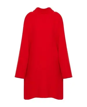 Valentino Garavani High Neck Long-sleeved Dress - Red