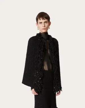 Valentino Garavani Fringed Hem Cloak