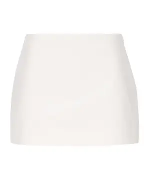 Valentino Garavani High Waist Zipper Skirt - White