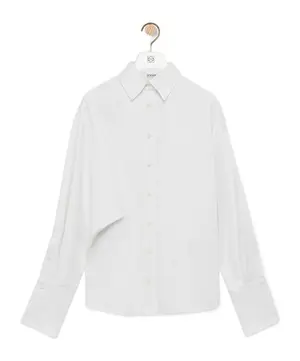 Loewe Wrap Shirt In Denim - White