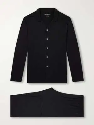Derek Rose Basel 1 Stretch-modal Jersey Pyjama Set - Black