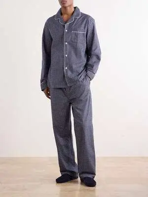 Derek Rose Braemar 32 Checked Cotton-twill Pyjama Set