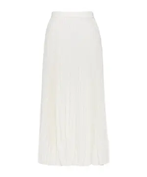 Valentino Garavani Jacquard Iconographe Pleated Skirt - White