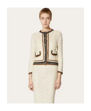 Valentino Garavani Crochet-knit Jacket