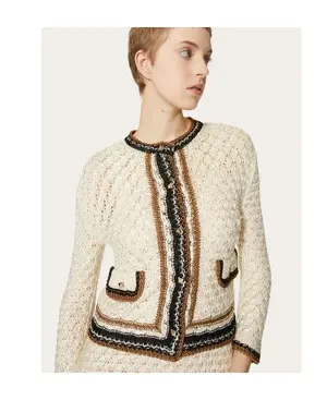 Valentino Garavani Crochet-knit Jacket