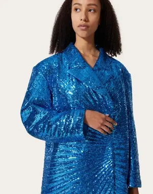 Valentino Garavani Embroidered Rigid Tulle Coat