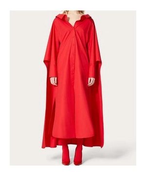 Valentino Garavani Cape-detail Cotton Maxi Dress