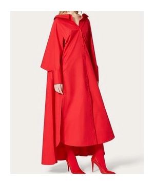 Valentino Garavani Cape-detail Cotton Maxi Dress