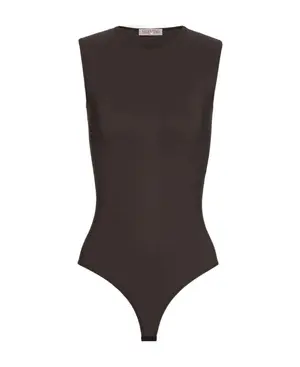Valentino Garavani Logo-embroidered Sleeveless Bodysuit