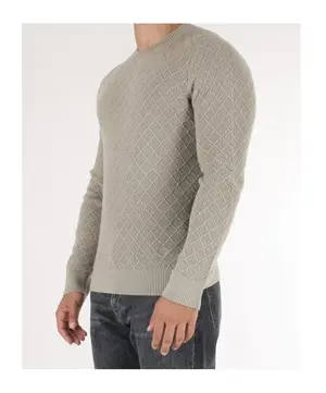 Emporio Armani Textured Crewneck Knitted Sweater
