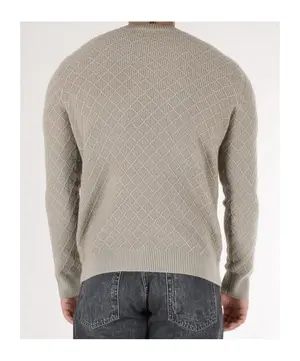 Emporio Armani Textured Crewneck Knitted Sweater
