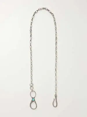 Kapital Tone And Turquoise Wallet Chain - Silver