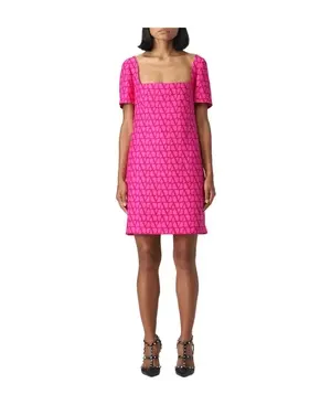 Valentino Garavani Toile Iconographe-print Minidress - Pink