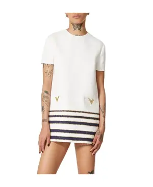 Valentino Garavani Mariniere Tweed Short Dress