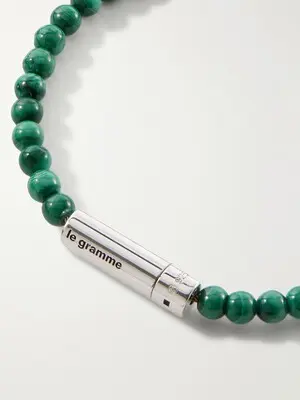 Le Gramme 11g Malachite Beads Bracelet