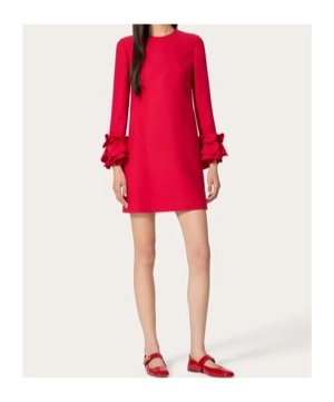 Valentino Garavani Floral Embellished Crewneck Dress