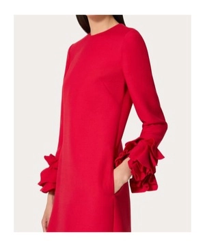 Valentino Garavani Floral Embellished Crewneck Dress