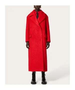 Valentino Garavani Peak-lapels Straight Hem Coat