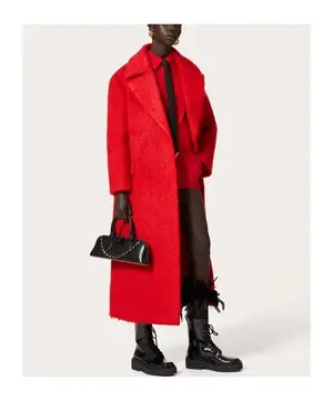 Valentino Garavani Peak-lapels Straight Hem Coat