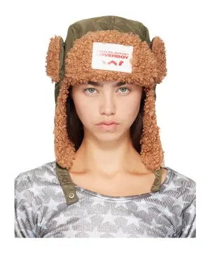 CHARLES JEFFRREY LOVERBOY Trapper Hat With Ear Flaps - Khaki/brown