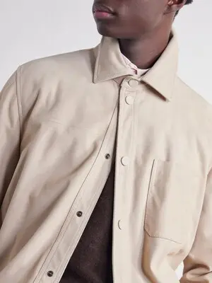 SLOWEAR Montedoro Suede Overshirt - Neutrals