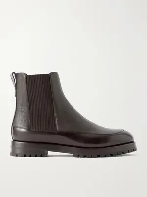 Manolo Blahnik Elvetico Manny Full-grain Leather Chelsea Boots - Brown