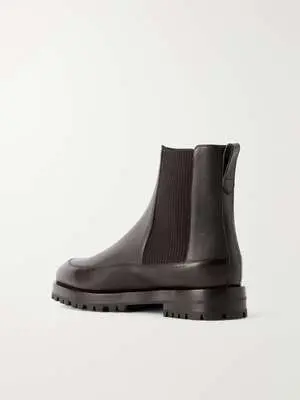 Manolo Blahnik Elvetico Manny Full-grain Leather Chelsea Boots