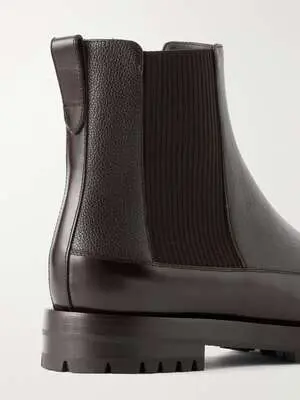 Manolo Blahnik Elvetico Manny Full-grain Leather Chelsea Boots