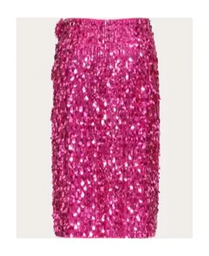 Valentino Garavani Embroidery Organza Skirt