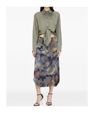 DIESEL® Elta Tie-front Midi Dress