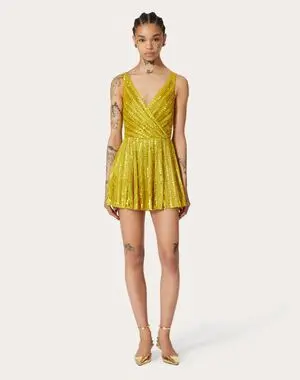 Valentino Garavani Ilusione Embroidered Tulle Dress
