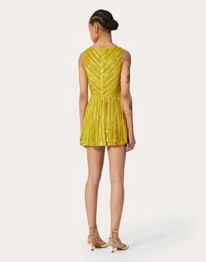 Valentino Garavani Ilusione Embroidered Tulle Dress