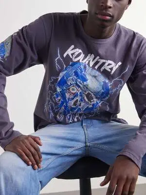 Kapital Printed Cotton-jersey T-shirt